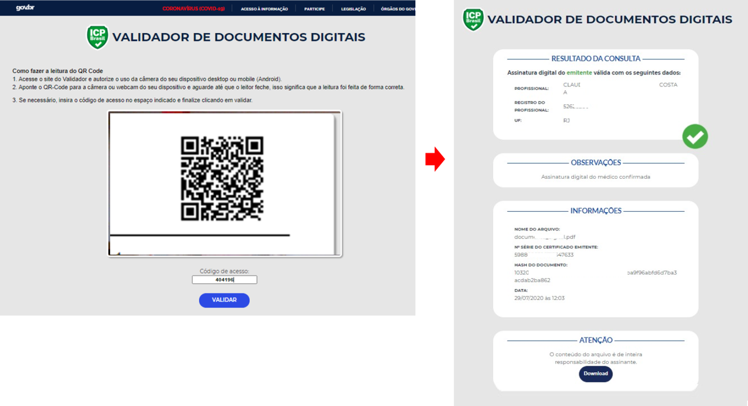 http://54.243.4.174 - Validação de assinaturas digitais via Qr Code.